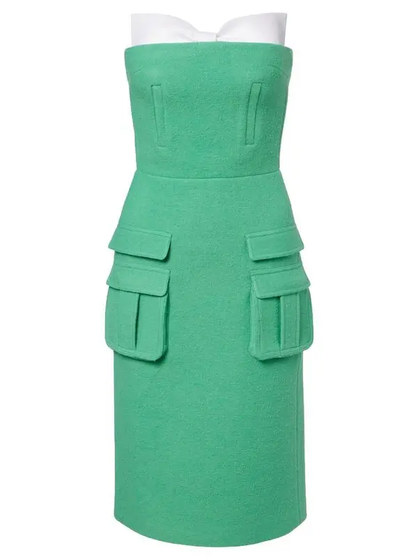 SHUSHU/TONG Bow-detailed Cutout Top - Green