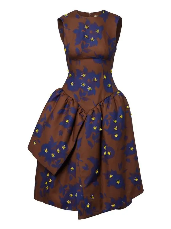 SHUSHU/TONG Bow-detailed Cutout Top - Multicoloured