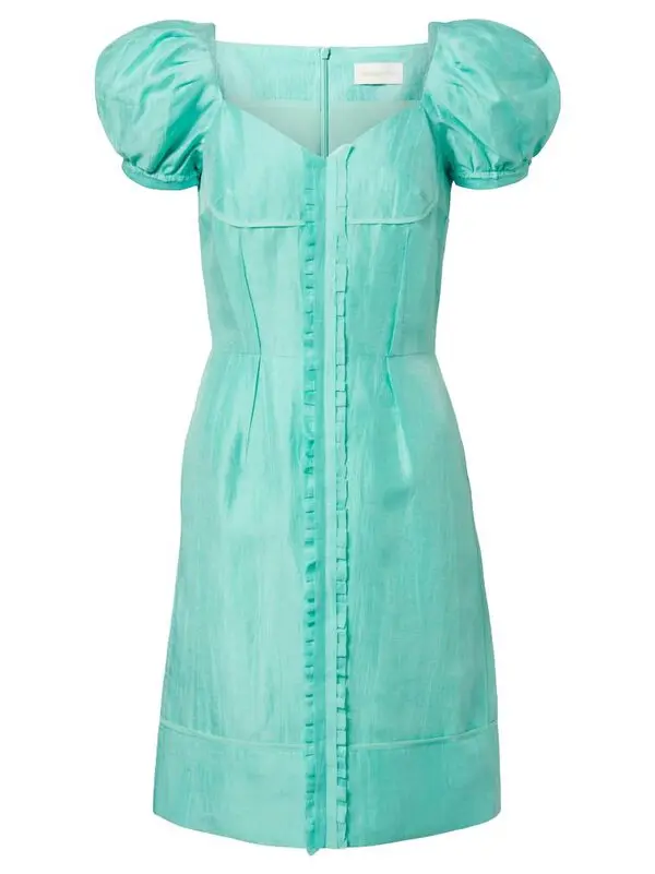SHUSHU/TONG Knitted Wool-blend Minidress - Turquoise