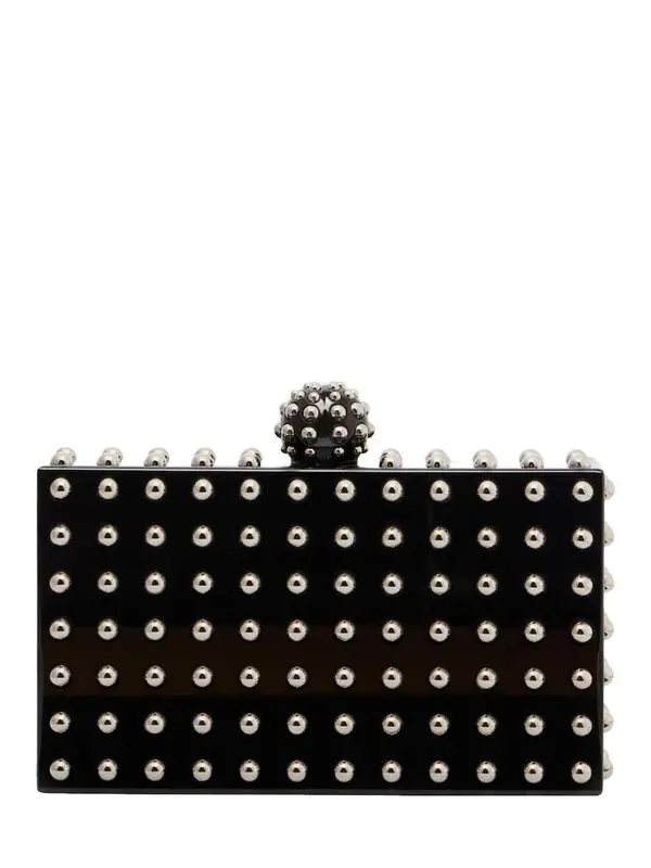 AQUAZZURA Cosmic Mini Studded Clutch - Black