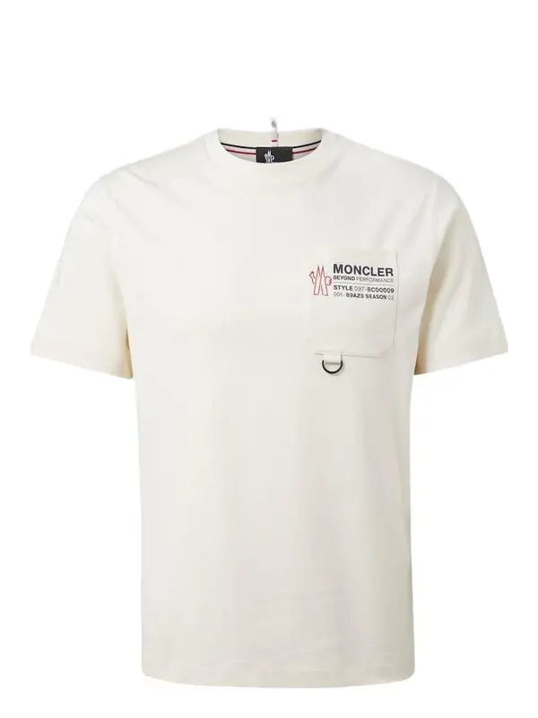 Moncler Logo Cotton Jersey T-shirt - White