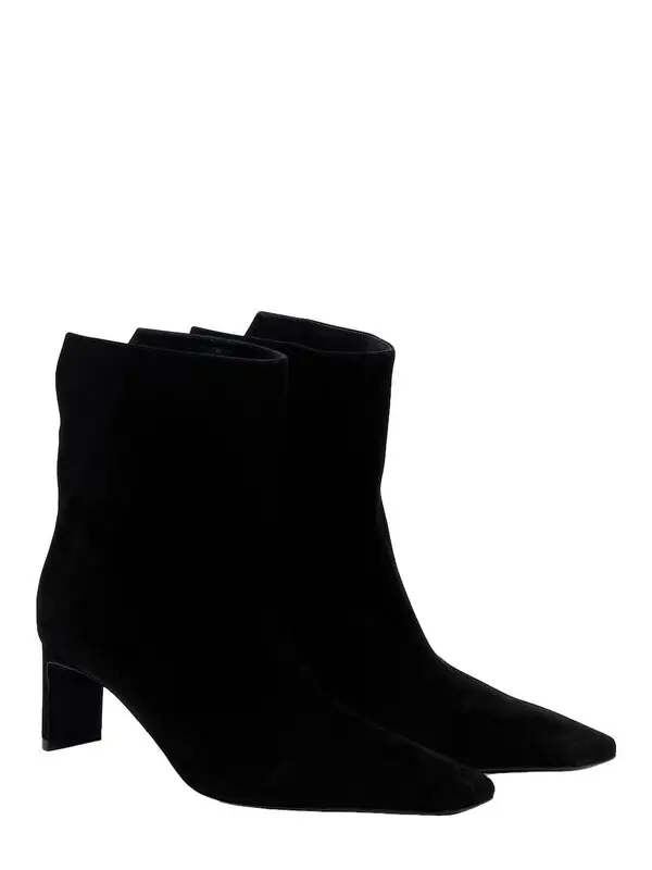 Khaite Ona 55 Suede Ankle Boots - Black