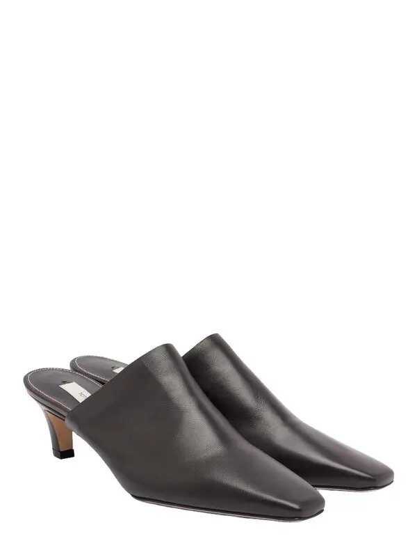 TOTEME Leather Mules - Brown