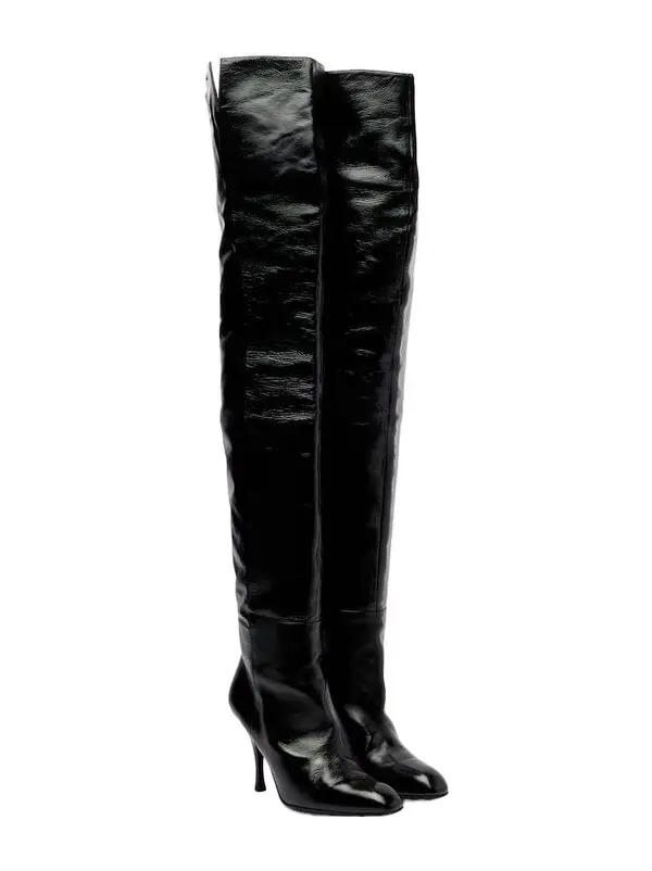 Khaite Colt 100 Leather Over-the-knee Boots - Black
