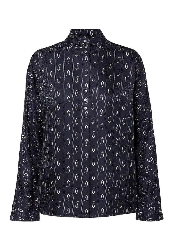 Tory Burch Paisley Jacquard Shirt - Blue