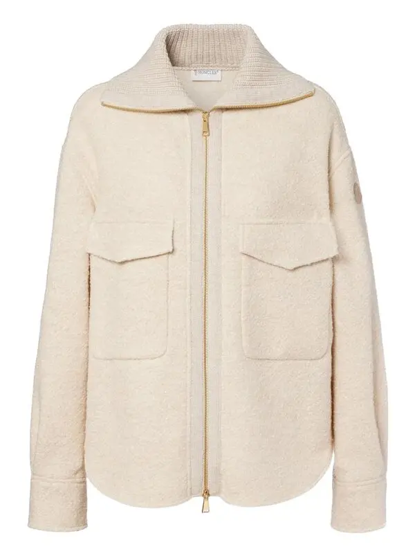 Moncler Wool-blend Jacket - Beige