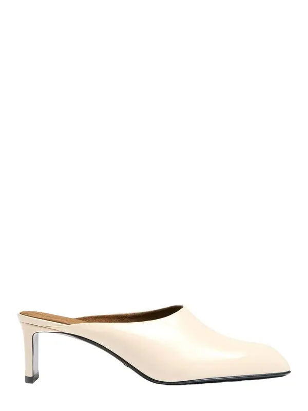 Khaite Colt Leather Mules - White