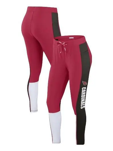 WEAR BY ERIN ANDREWS Black Arizona S Color-block Leggings - Cardinal