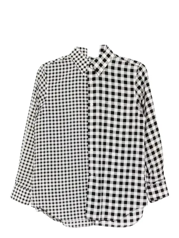 Comme Des Garçons Layered Plaid Shirt - Black