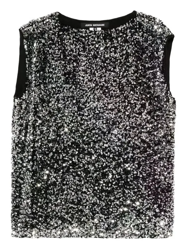 Junya Watanabe X Comme Des Garçons Sequin-embellished Vest - Black