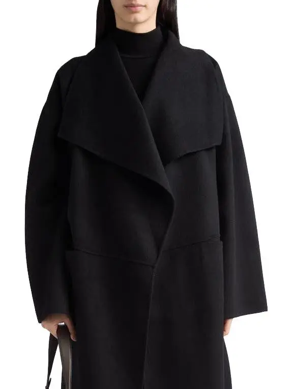 TOTEME Double Face Wool And Cashmere Coat - Black