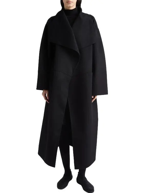 TOTEME Double Face Wool And Cashmere Coat - Black