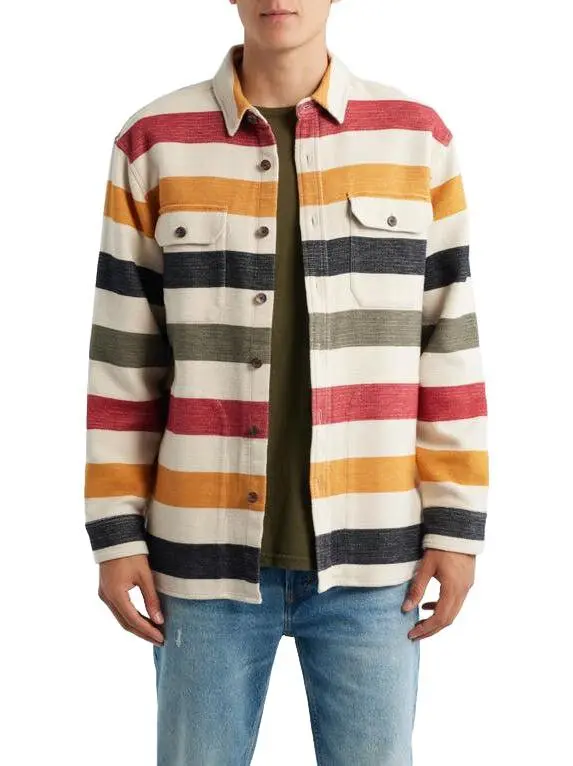 Pendleton Driftwood Stripe Chamois Button-up Shirt - Glacier Stripe