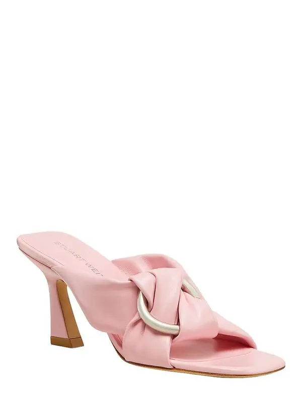 STUART WEITZMAN Cece 75 Slide Sandals - Pink Marshmallow