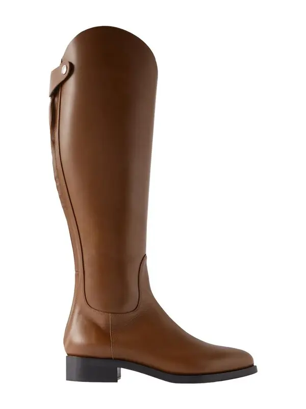 AeydĒ Hector Leather Knee Boots - Brown