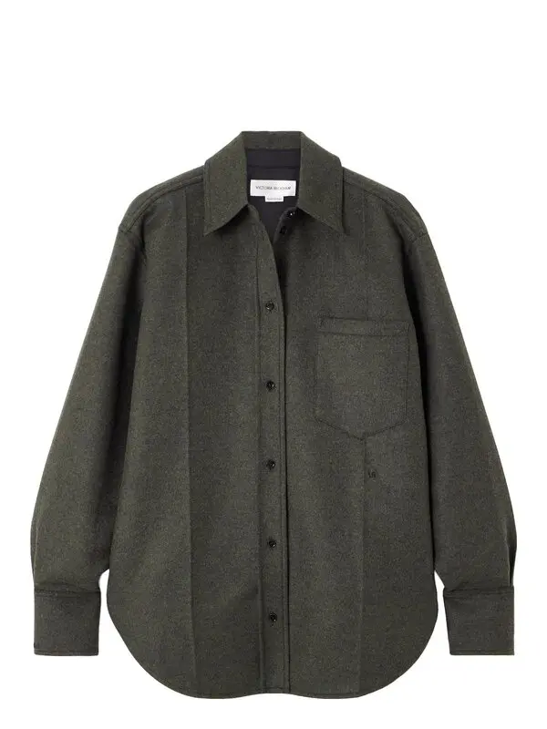 Victoria Beckham Wool Shirt - Green