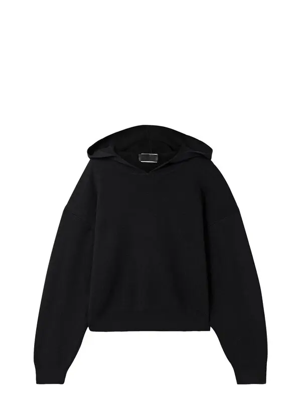 NILI LOTAN Merrilee Merino Wool Hoodie - Black