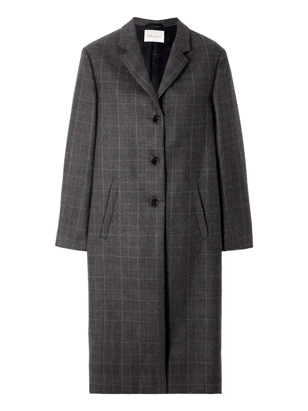 Veronica De Piante Prince Of Wales Wool Coat - Gray