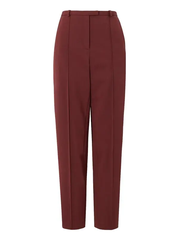Loulou De Saison Malka Wool-blend Twill Skinny Pants - Burgundy