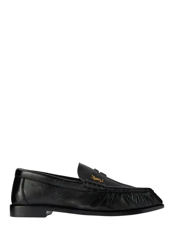 Saint Laurent Le Loafer Leather Loafers - Black