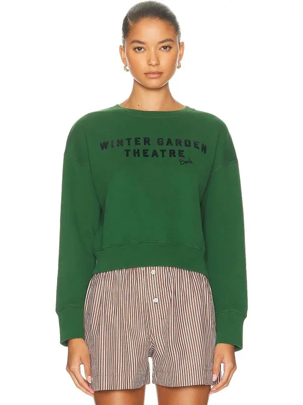 BODE Theatre Crewneck Sweater - Dark Green