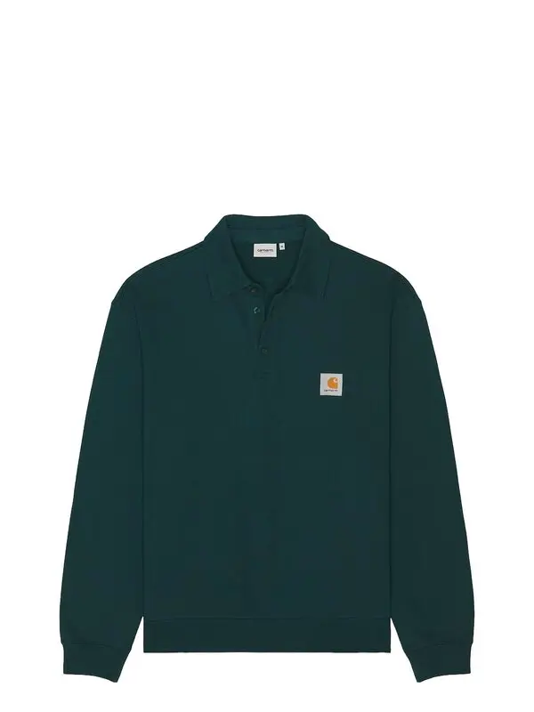 Carhartt Work In Progress Polo Sweatshirt - Dark Fir