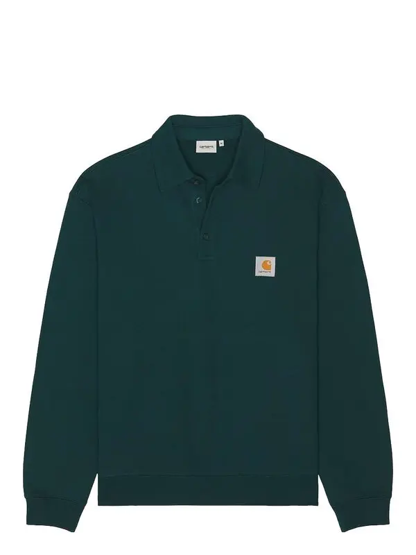 Carhartt Work In Progress Polo Sweatshirt - Dark Fir
