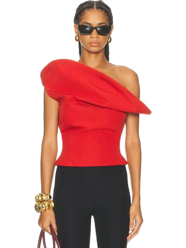 Magda Butrym Sculptural Sleeveless Top - Red