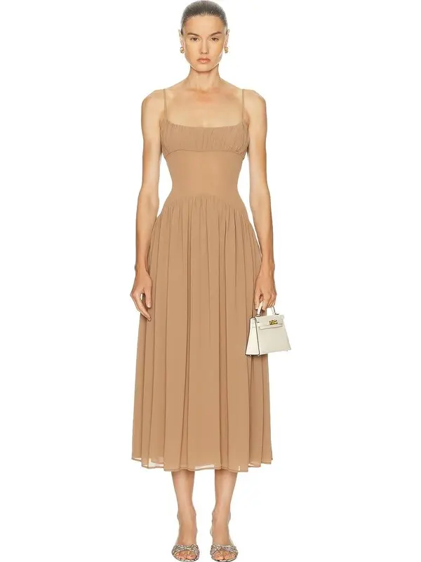 Lpa Dawn Midi Dress - Mocha