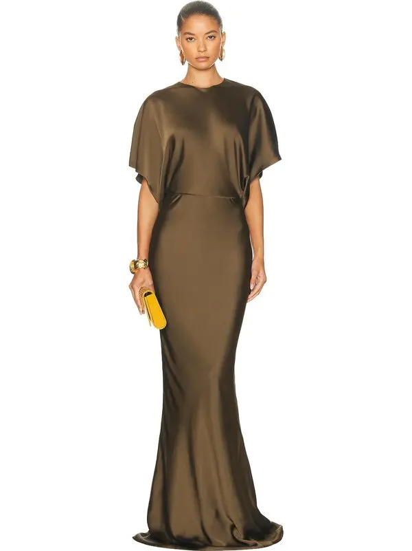 Norma Kamali Reverse Obie Gown - Bark
