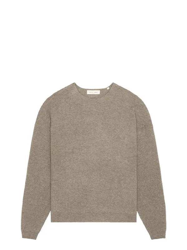 Fear Of God Waffle Long Sleeve Crewneck Sweater - Homestead Heather