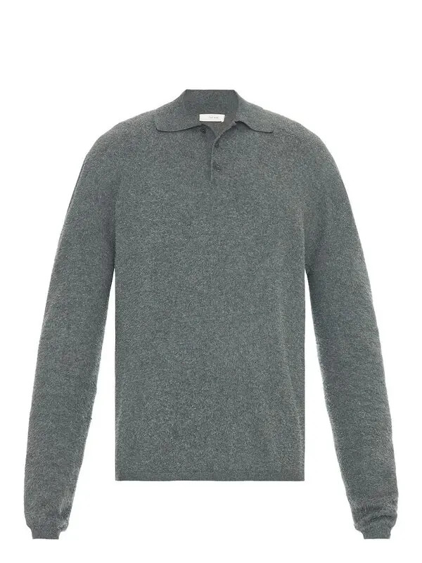 THE ROW Rod Cashmere Sweater - Medium Grey Melange