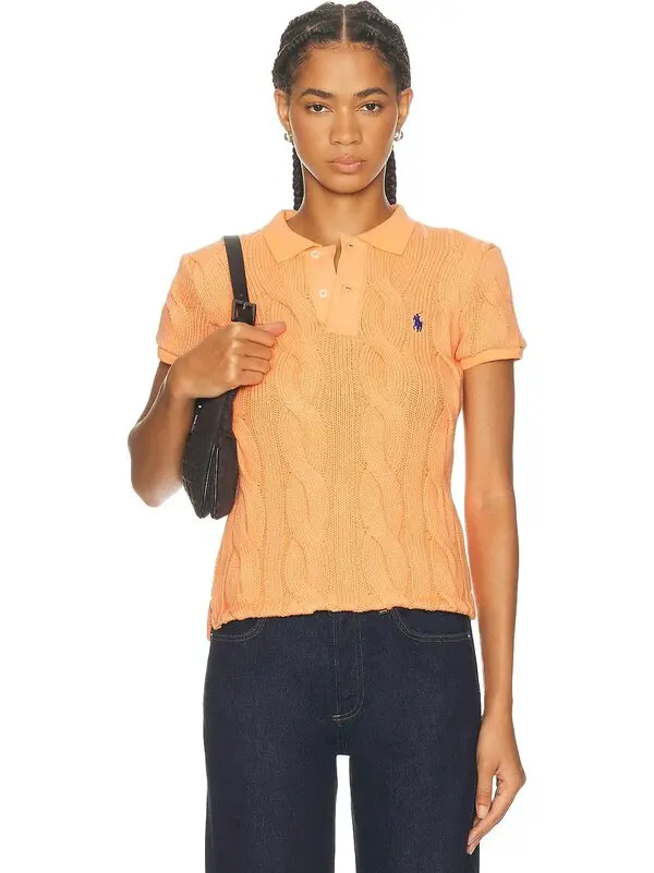 Polo Ralph Lauren Short Sleeve Polo Top - Mandarin Orange