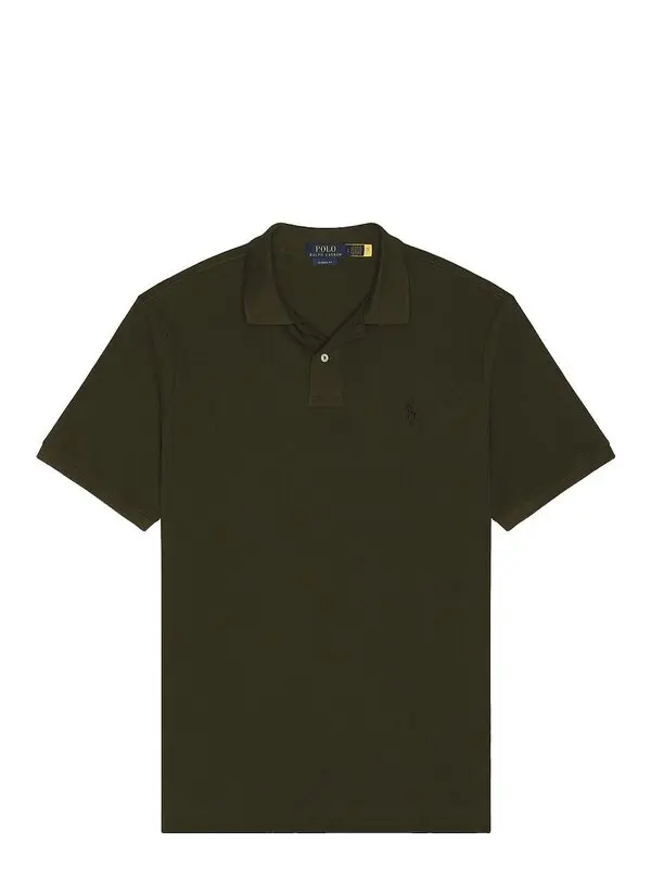 Polo Ralph Lauren Short Sleeve Mesh Polo In Green - Company Olive