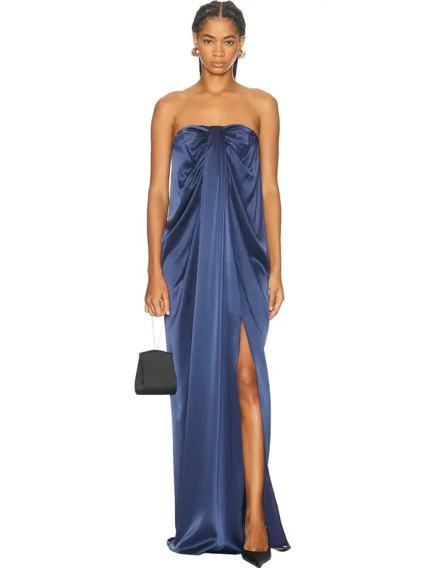 SEV Kris Strapless Dress - Blue