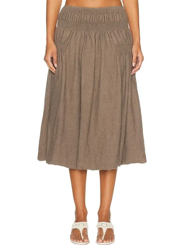 TG BOTANICAL Raquel Skirt - Brown