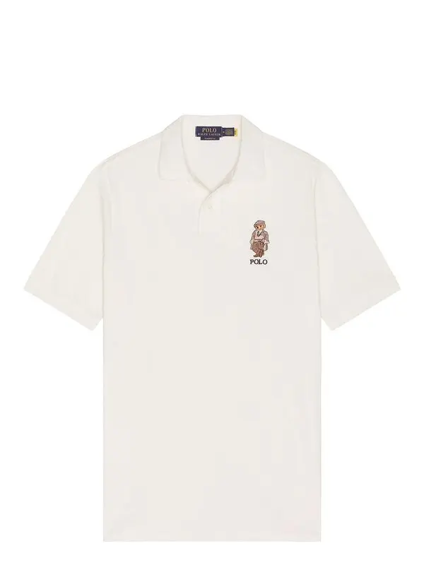 Polo Ralph Lauren Short Sleeve Heritage Bear Polo In White - Deckwash White