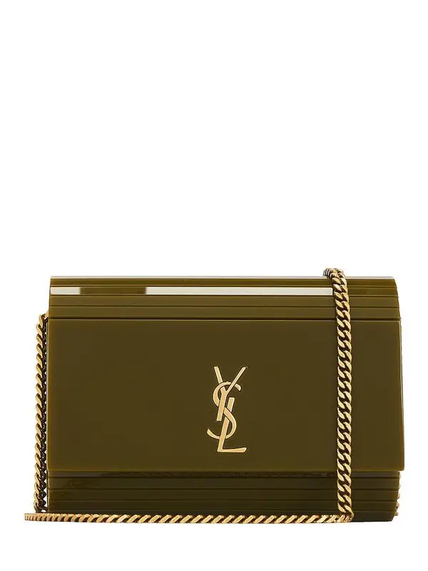 Saint Laurent Mini Vicky Minaudiere Bag - Verde