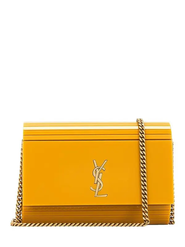 Saint Laurent Mini Vicky Minaudiere Bag - Golden Hour