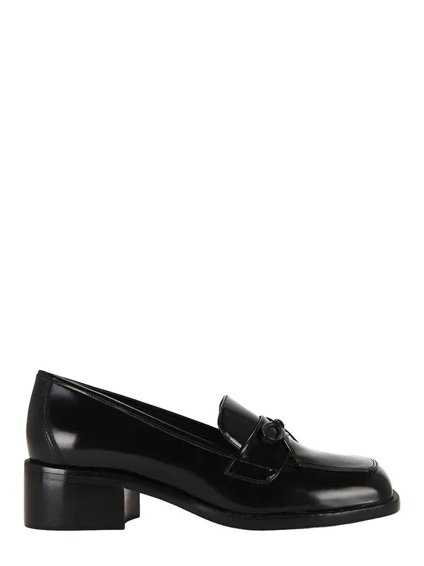 Sandy Liang Leather Loafer - Black