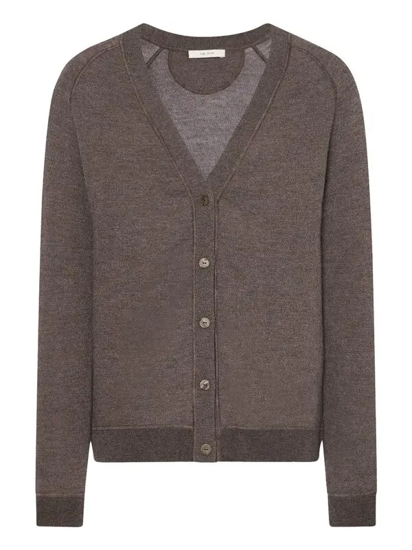 THE ROW Liberty Cashmere Cardigan - Faded Brown