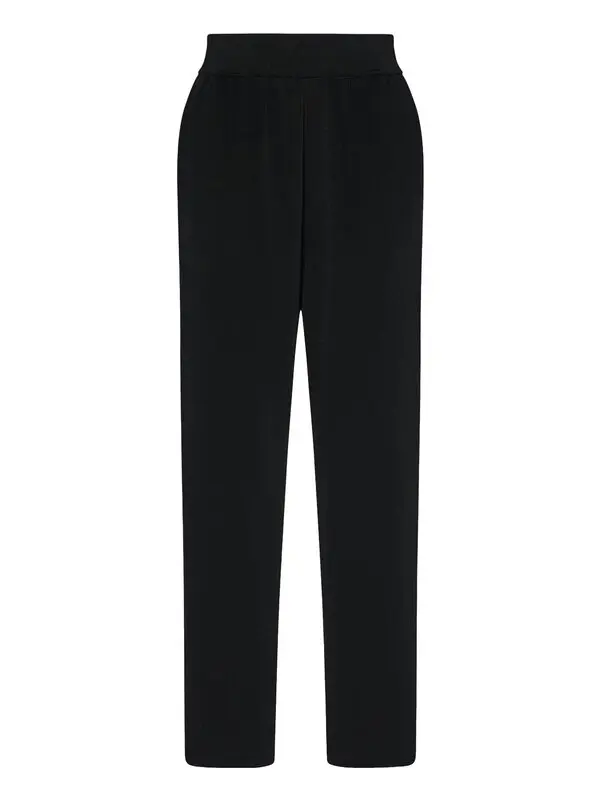 THE ROW Lettie Tapered Jersey Pants - Black