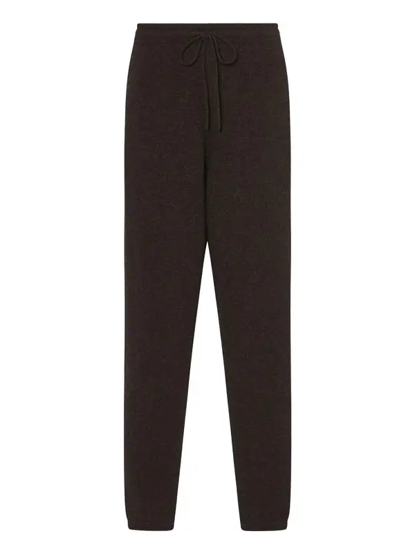 THE ROW Lippet Cashmere Pants - Brown Melange