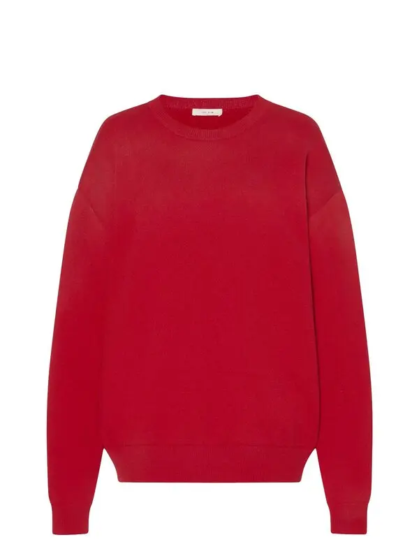 THE ROW Leora Cashmere Sweatshirt - Red
