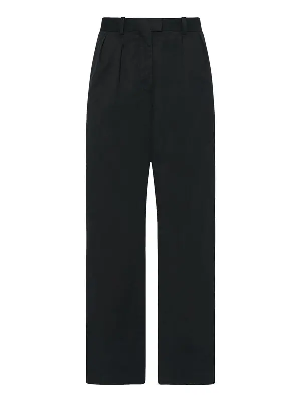 THE ROW Alfidis Pant In Cotton And Cashmere - Black