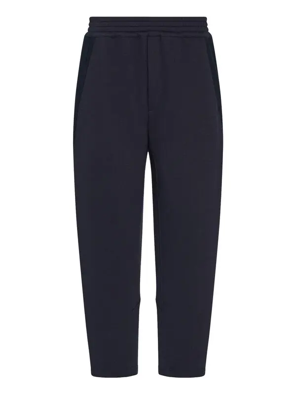THE ROW Kaol Pant In Cotton And Cashmere - Dark Navy
