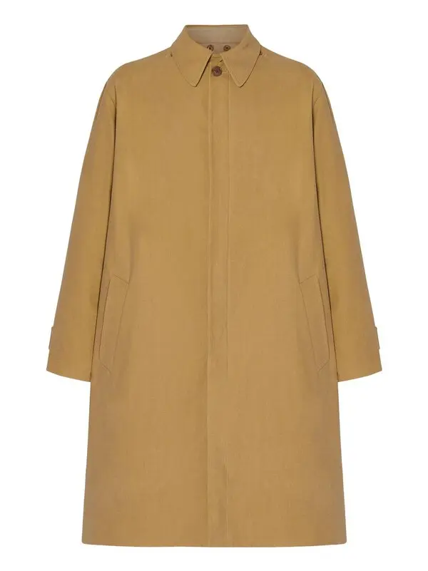 THE ROW Relaxed Cotton And Cashmere Car Coat - Dark Sand
