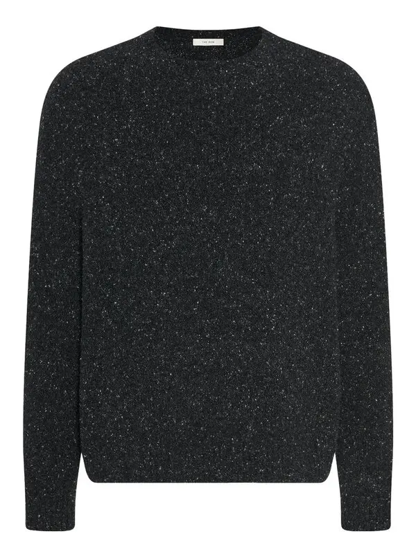 THE ROW Aksel Sweater In Cashmere Tweed - Charcoal