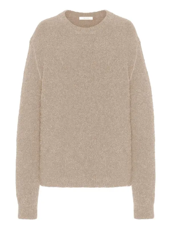 THE ROW Leorina Cashmere, Alpaca, And Silk Sweater - Beige