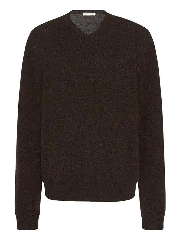 THE ROW Rod Cashmere Sweater - Brown Melange